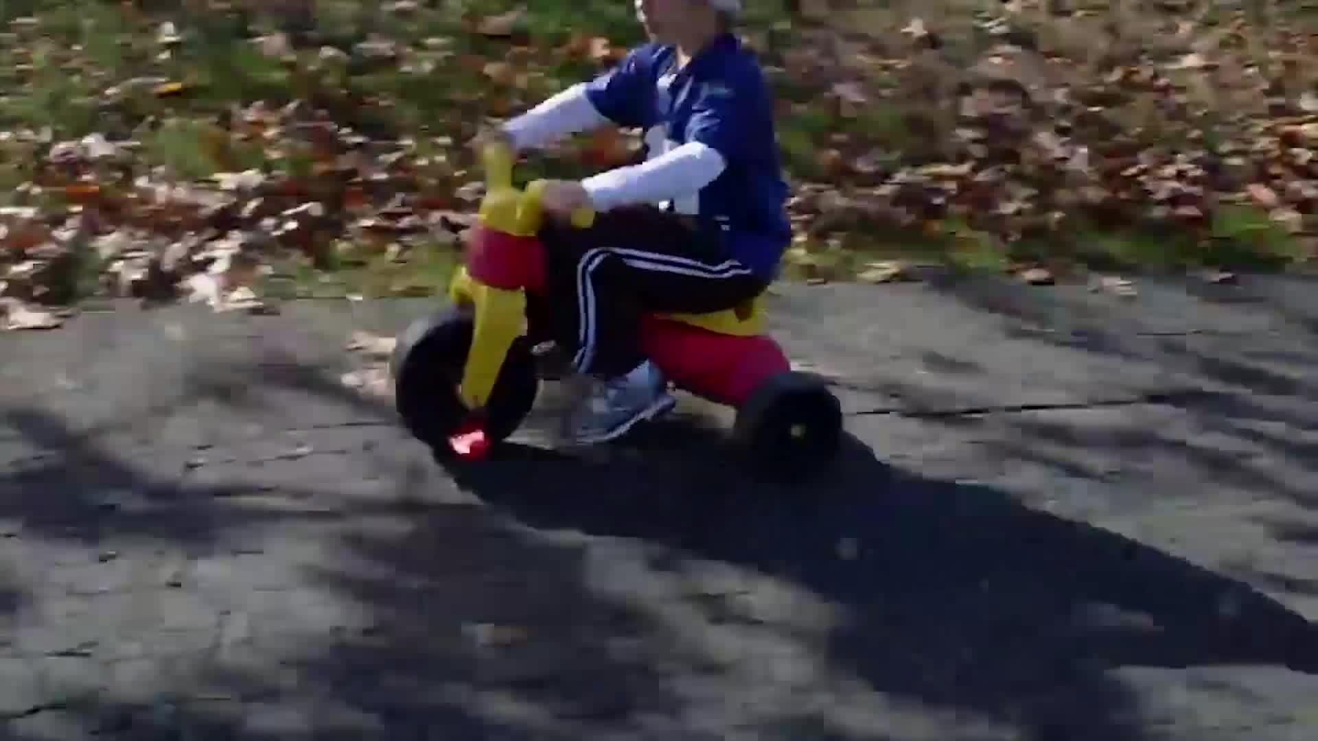 Kid Falls Jumping Ramp on Tricycle | Jukin Licensing