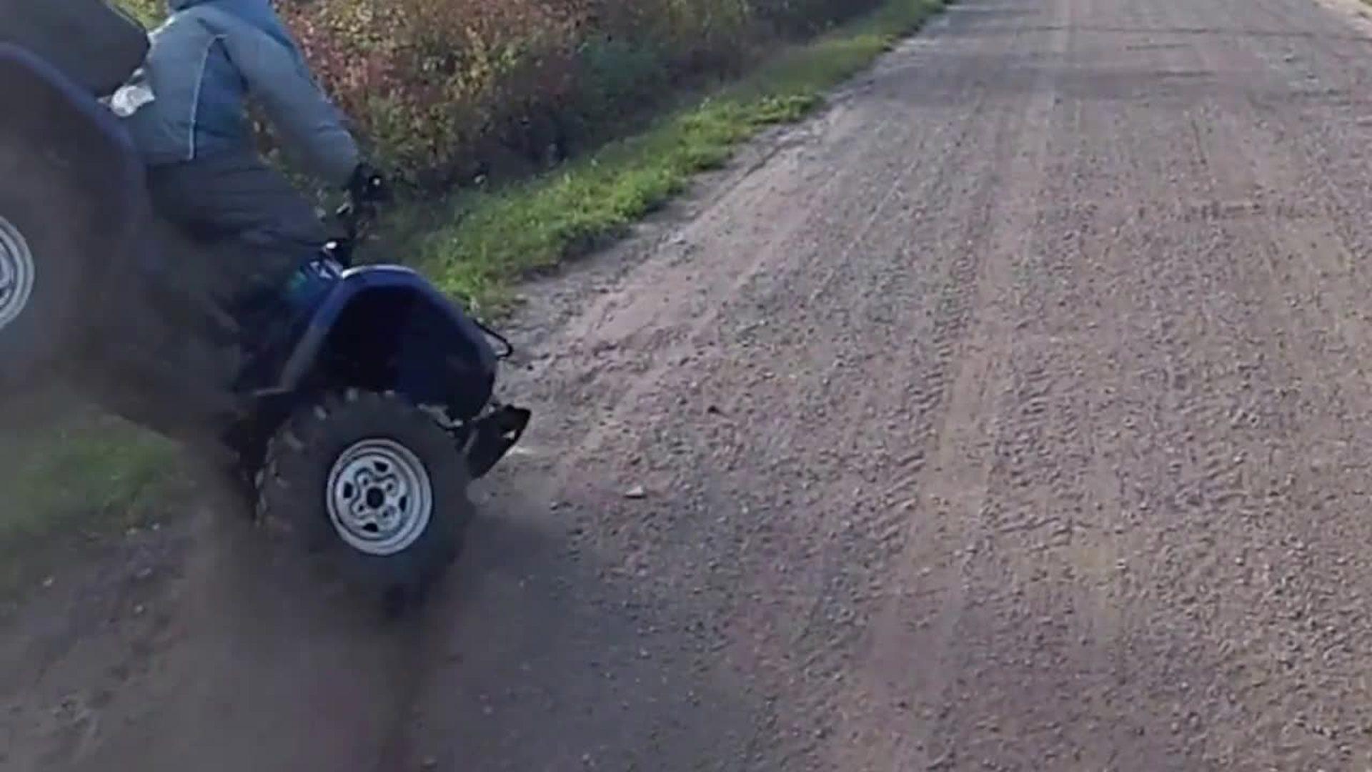 Slow Motion ATV Crash Results in Broken Collarbone | Jukin Licensing