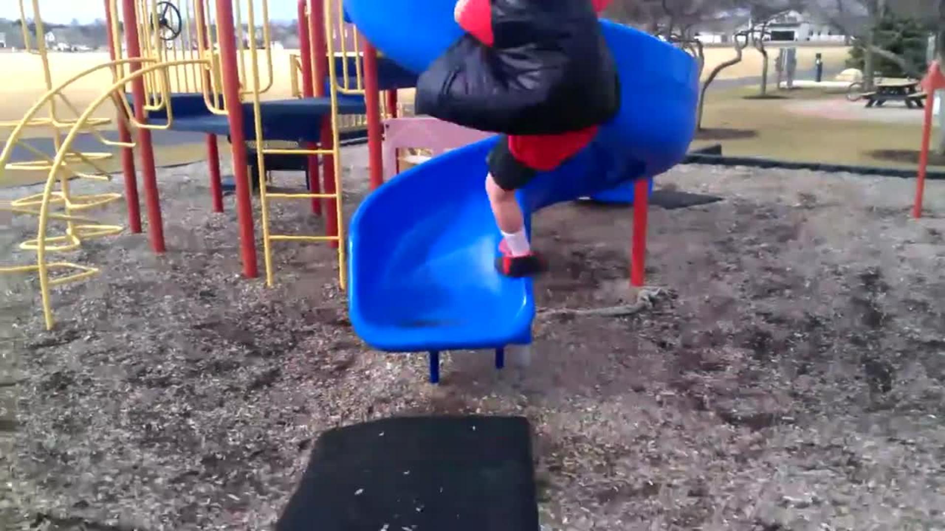 Jumping Off Slide Backflop | Jukin Licensing