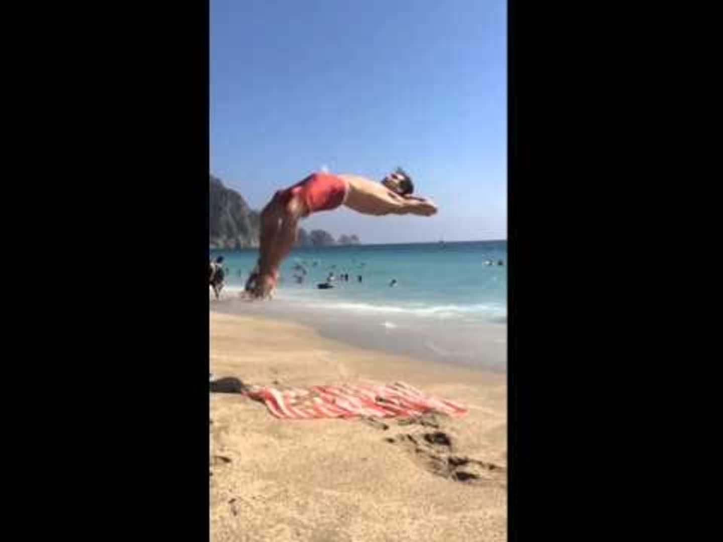 Guy Backflips into Different Countries | Jukin Media Inc