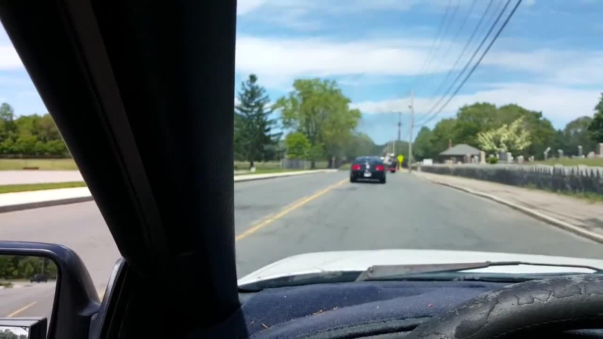 Driver Passes Tractor Fire Sparked by Tire Explosion | Jukin Licensing