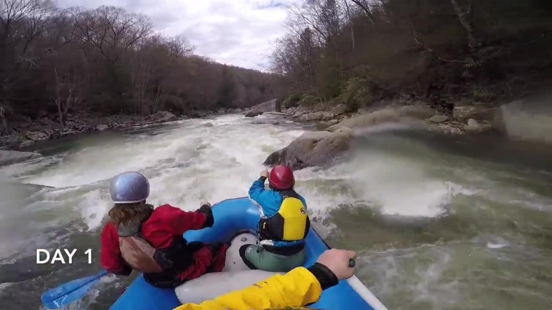 Boy Falls off Raft on Slide | Jukin Media Inc