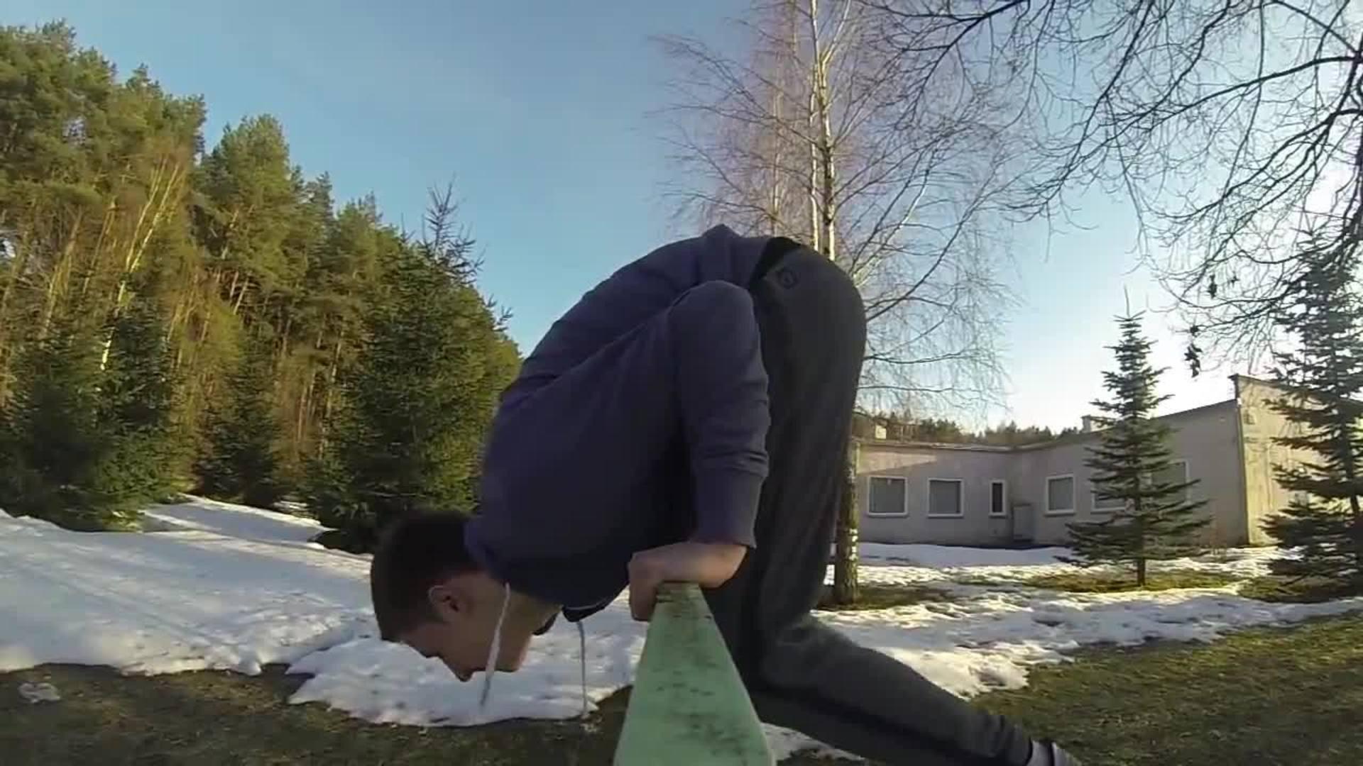 Handstand Between Chairs Fail | Jukin Media Inc