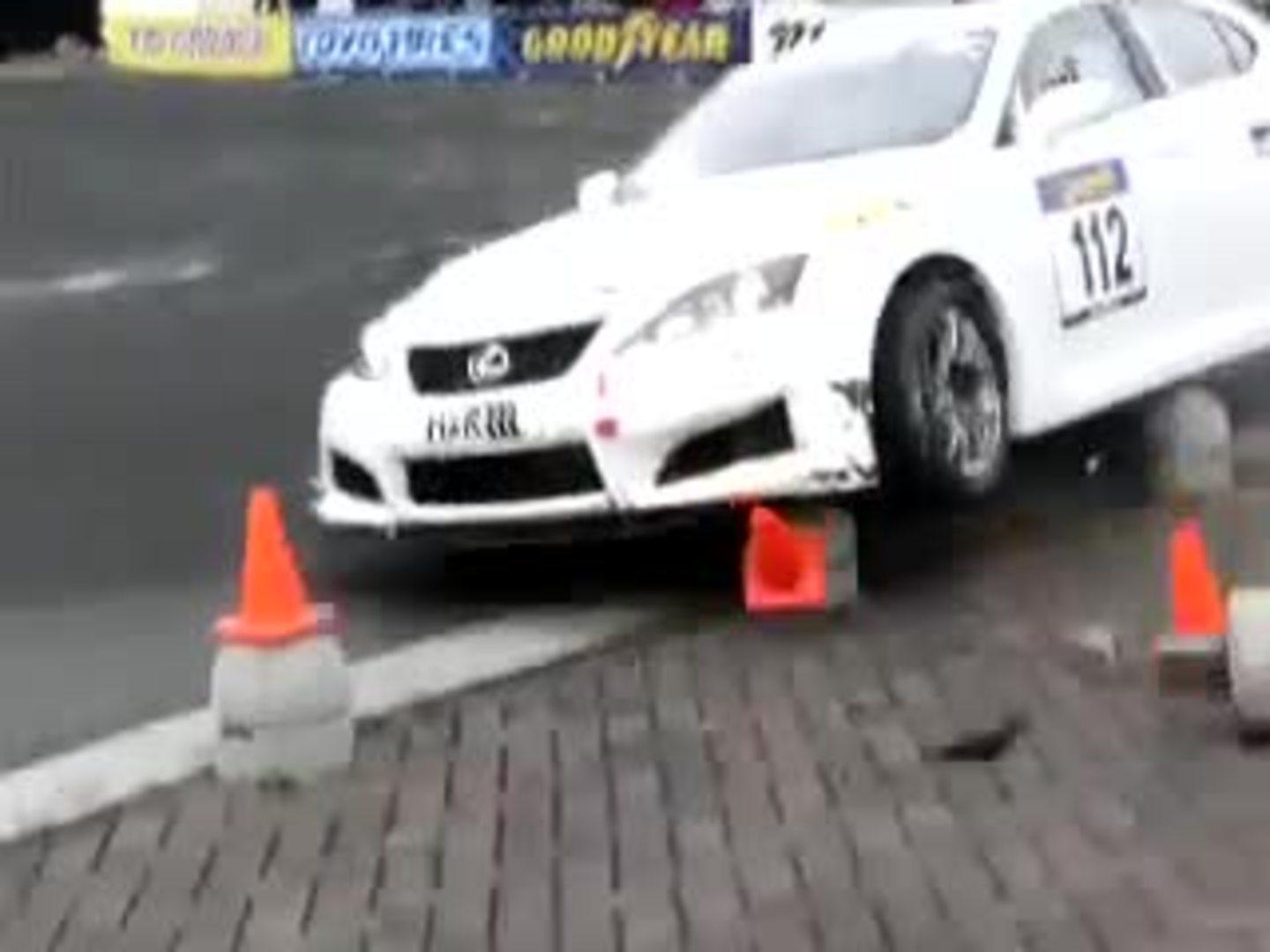 Traffic Cone Gets Stuck under Car Bumper | Jukin Media Inc