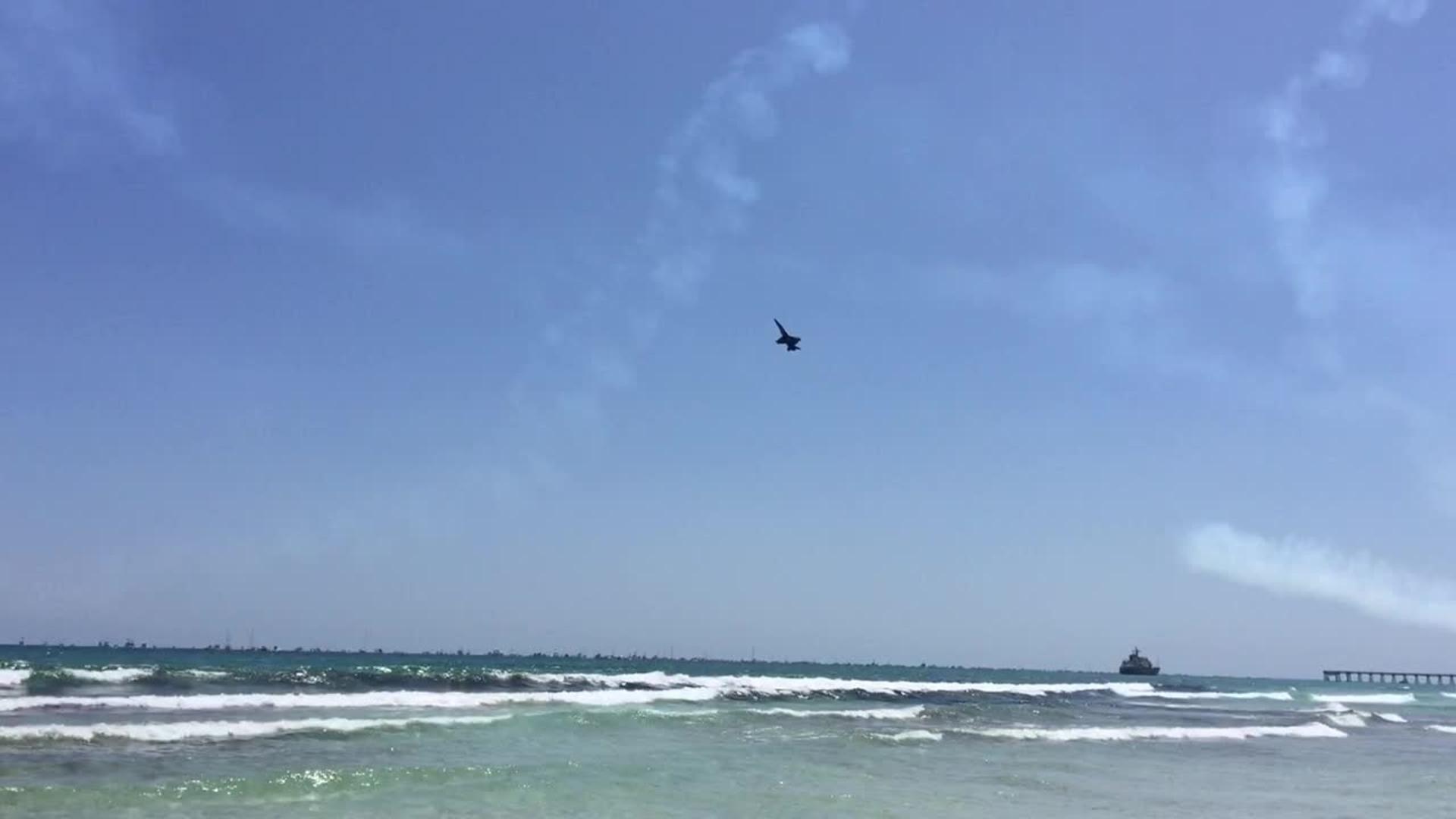 Blue Angels Flyby Sends Beachside Tents Flying | Jukin Licensing