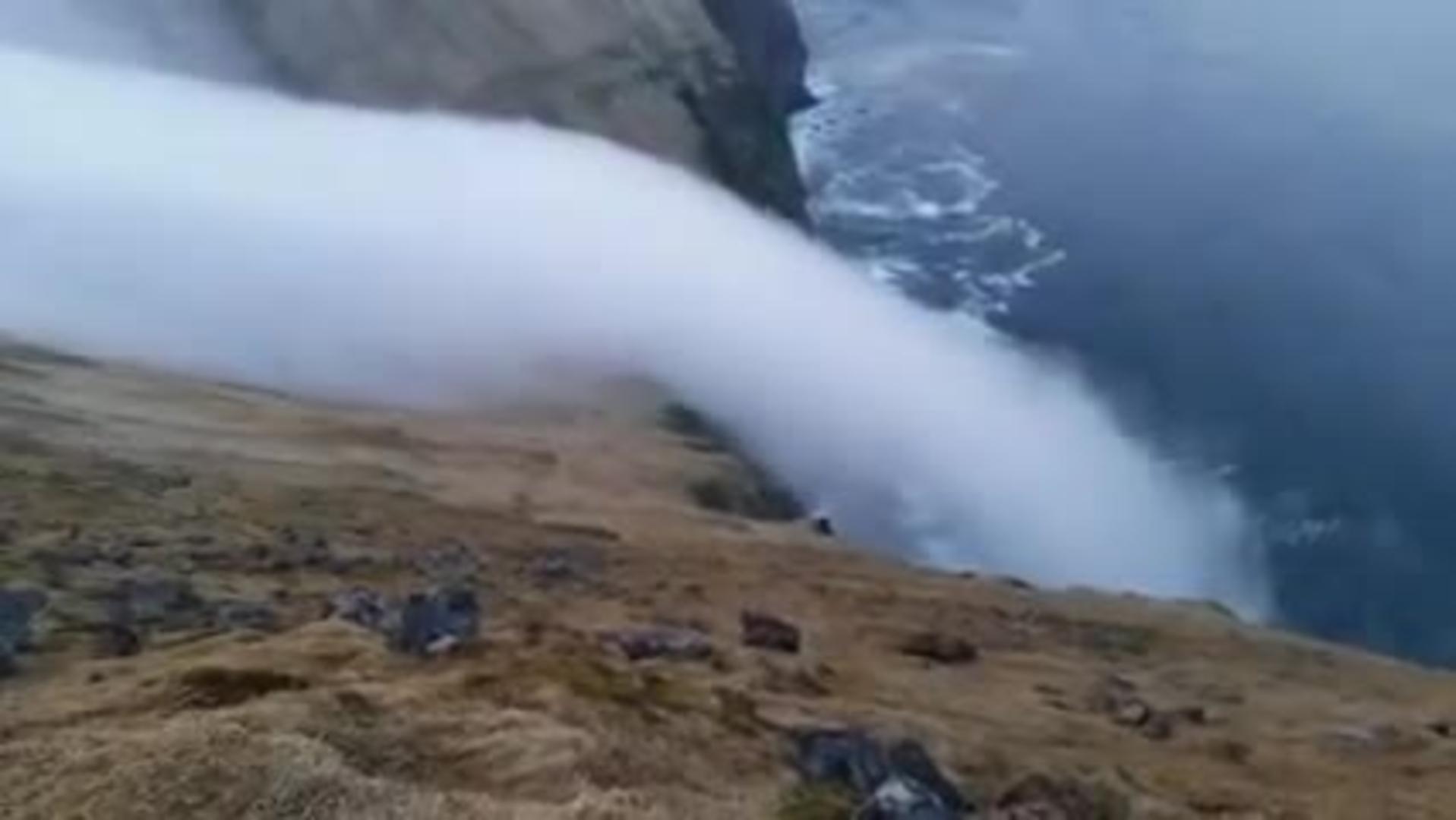 Amazing Fog Waterfall Flows off Cliff | Jukin Licensing