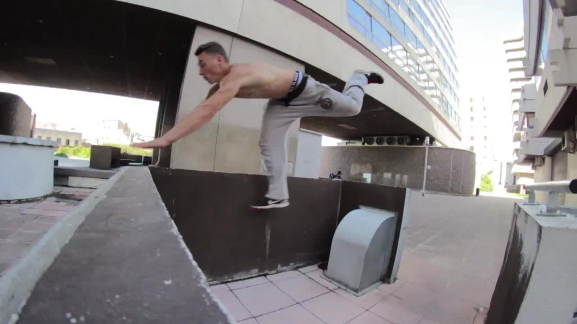 Parkour Athlete Nutshots Himself on Ledge | Jukin Media Inc