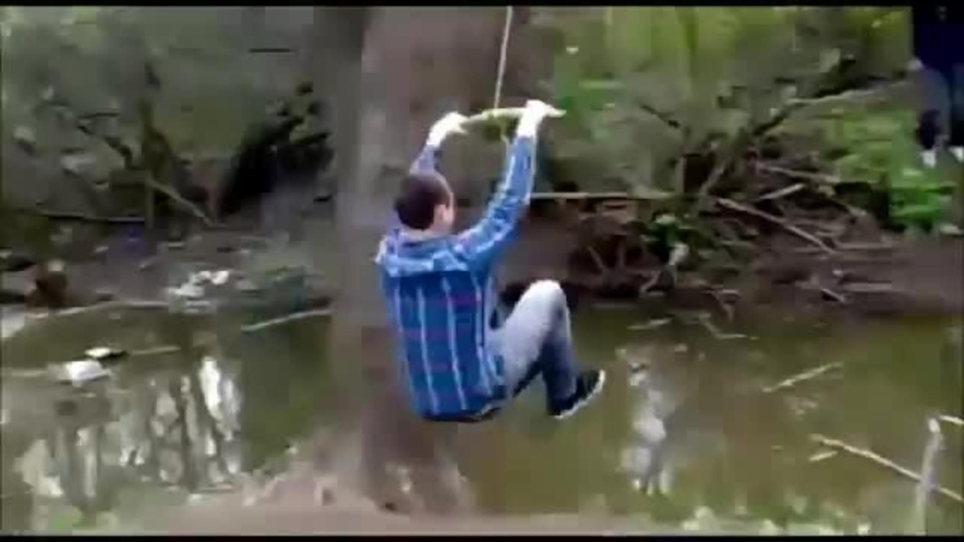 Tree Branch Tire Rope Swing Breaks and Hits Kid | Jukin Media Inc