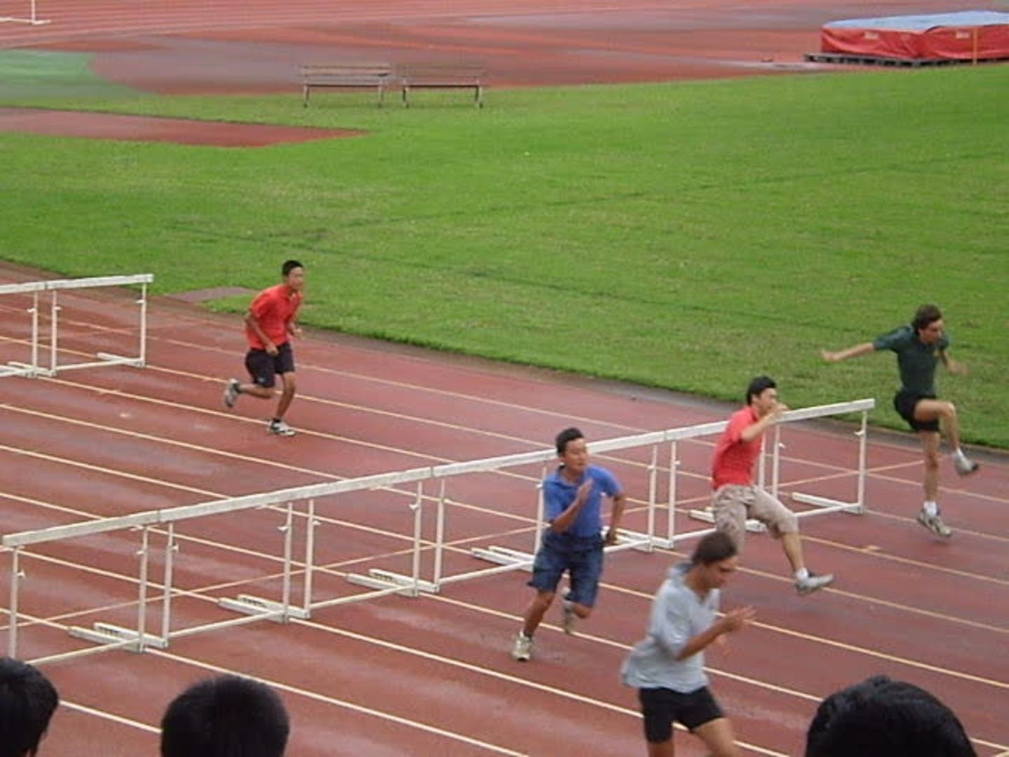 Track and Field Athlete Trips on Hurdle | Jukin Media Inc