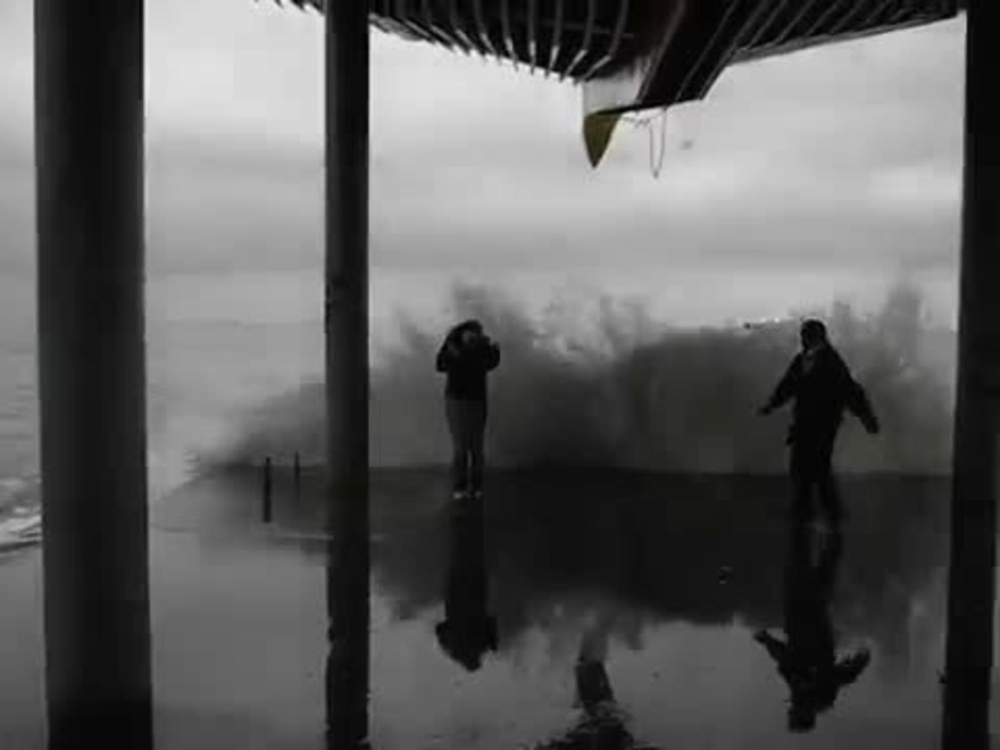 Bikini Girl Working out in Waves Bloopers | Jukin Media Inc