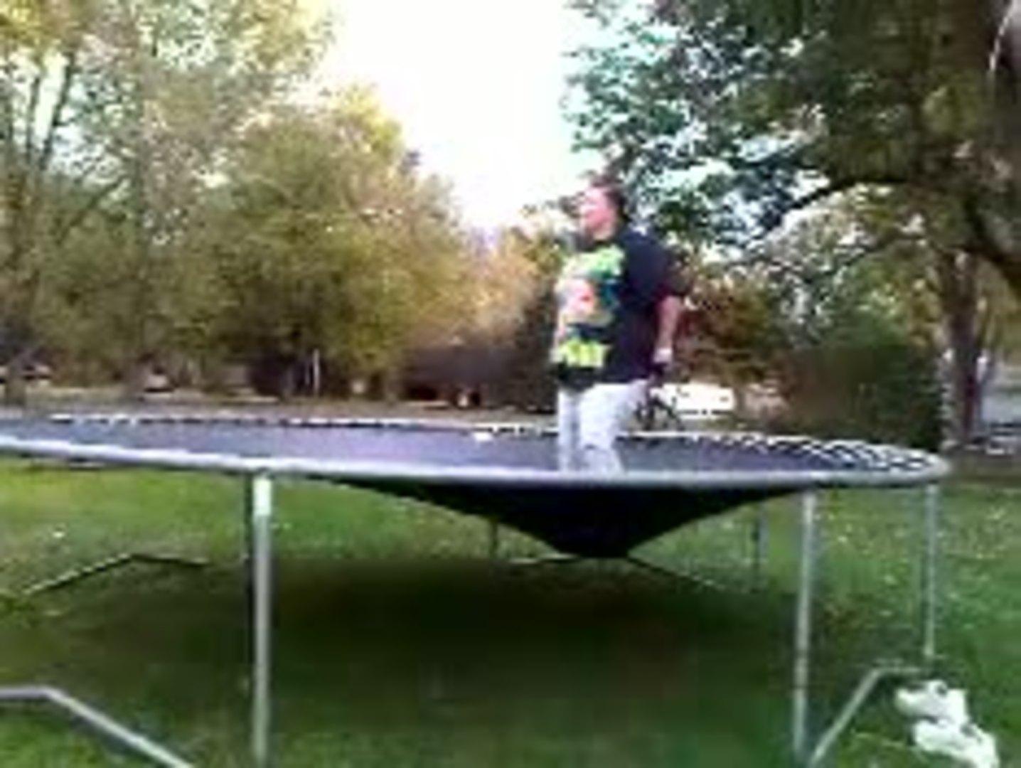 Guy Falls off Trampoline and Gets Humped by Dog | Jukin Media Inc