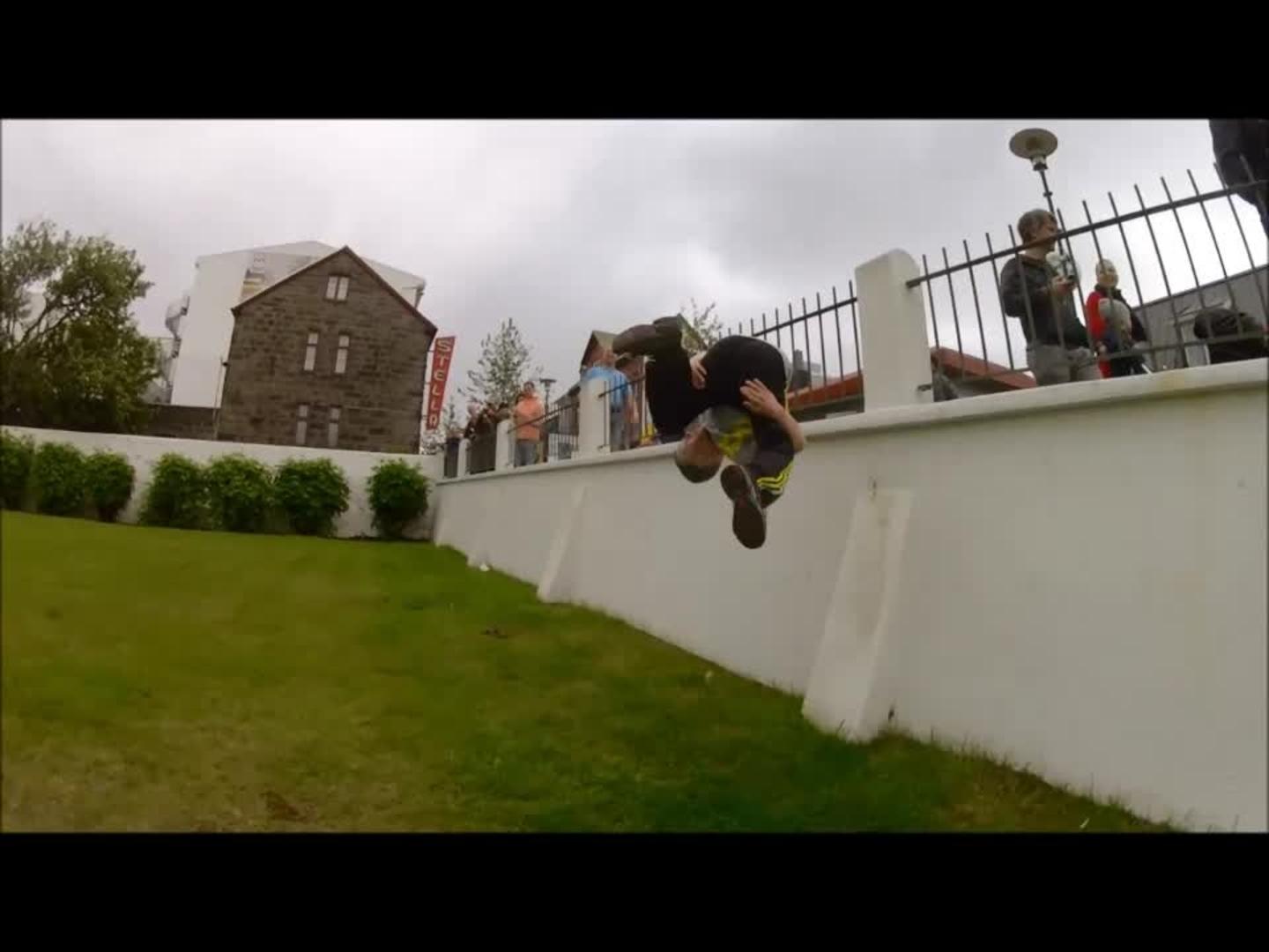 Young Parkour Kid Does Front Flip off Playground | Jukin Media Inc