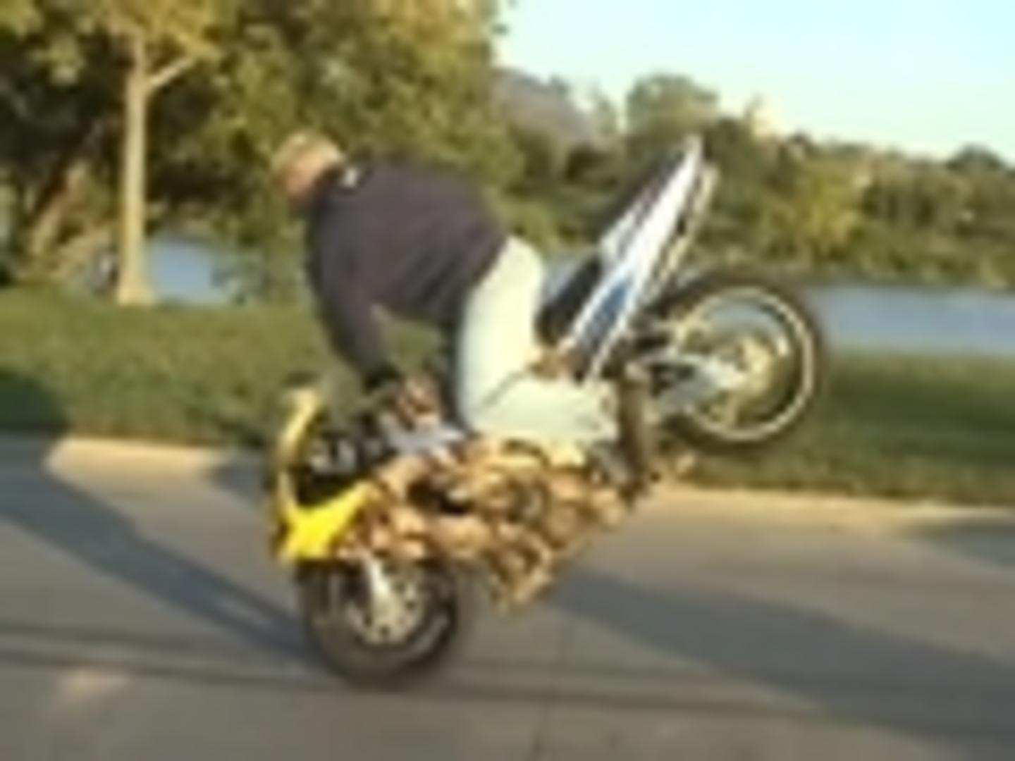 Motorcycle Feet-sliding Stop fail | Jukin Media Inc