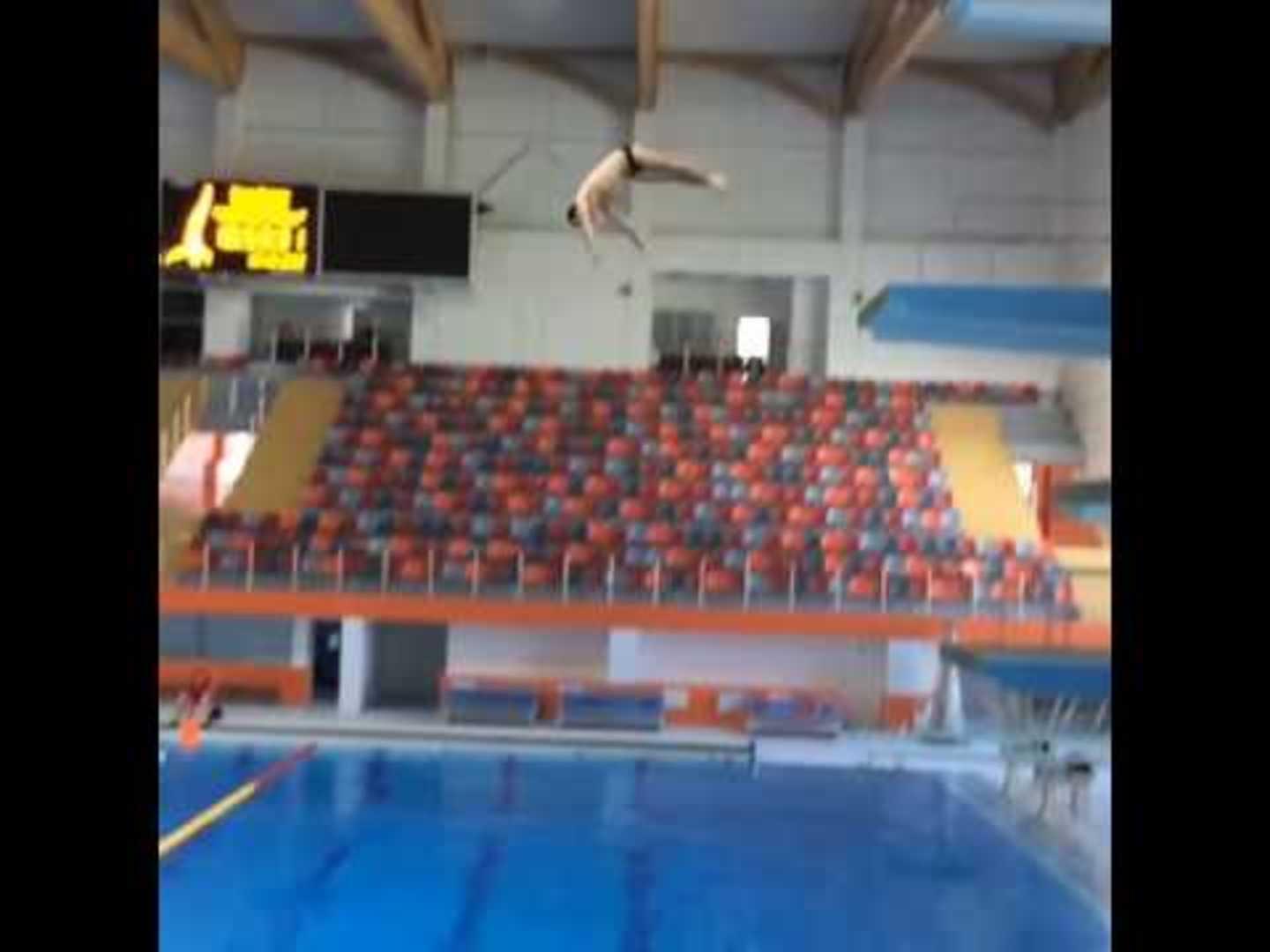 Diver Shows off Forward Dive Trick | Jukin Media Inc