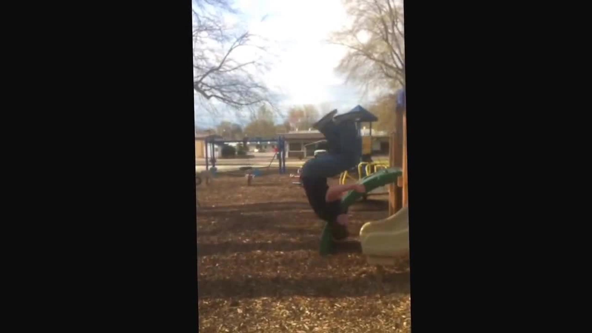 Front Flip Off Playground Slide Fail | Jukin Licensing