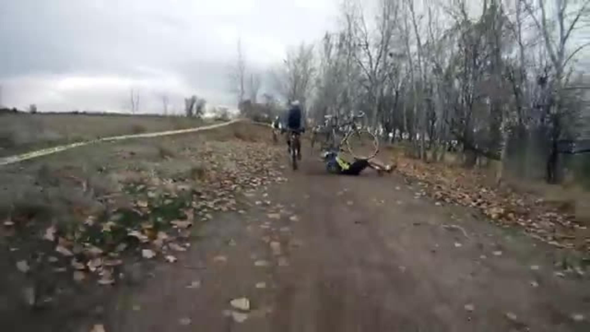 Forest Cyclocross Biker Flips over Handlebars | Jukin Licensing