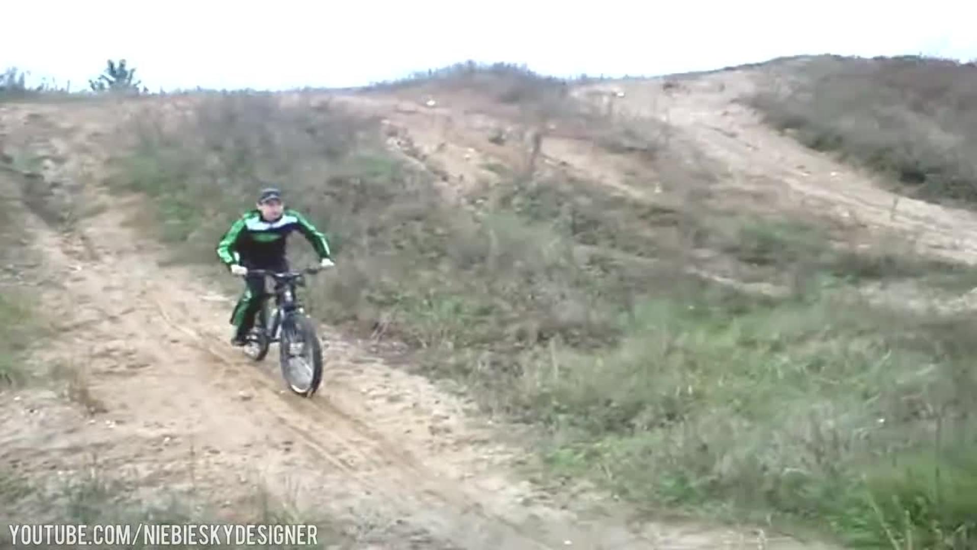 Mountain Bike Rides Front Wheel Faceplant | Jukin Licensing