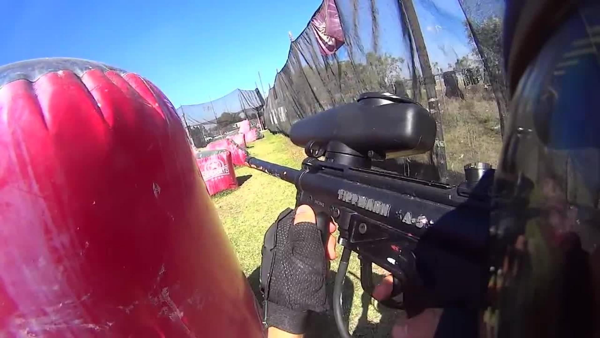Airsoft Gunman Hits Friend in the Nuts | Jukin Media Inc