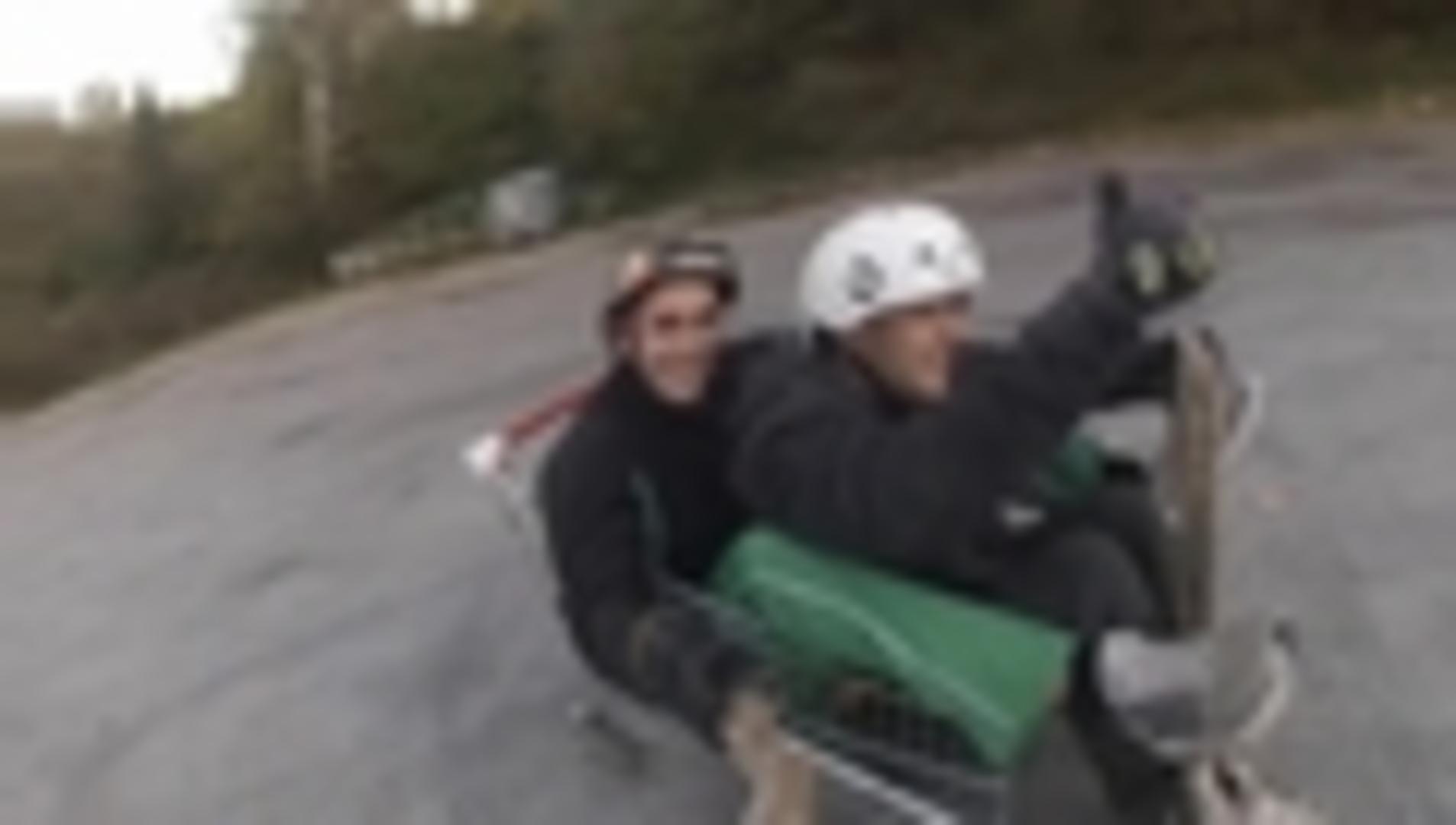 Girl on Shopping Cart Crashes into Camera | Jukin Media Inc