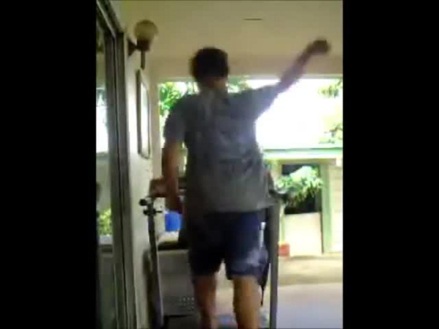 Old Man Dancing in Underwear Falls | Jukin Media Inc