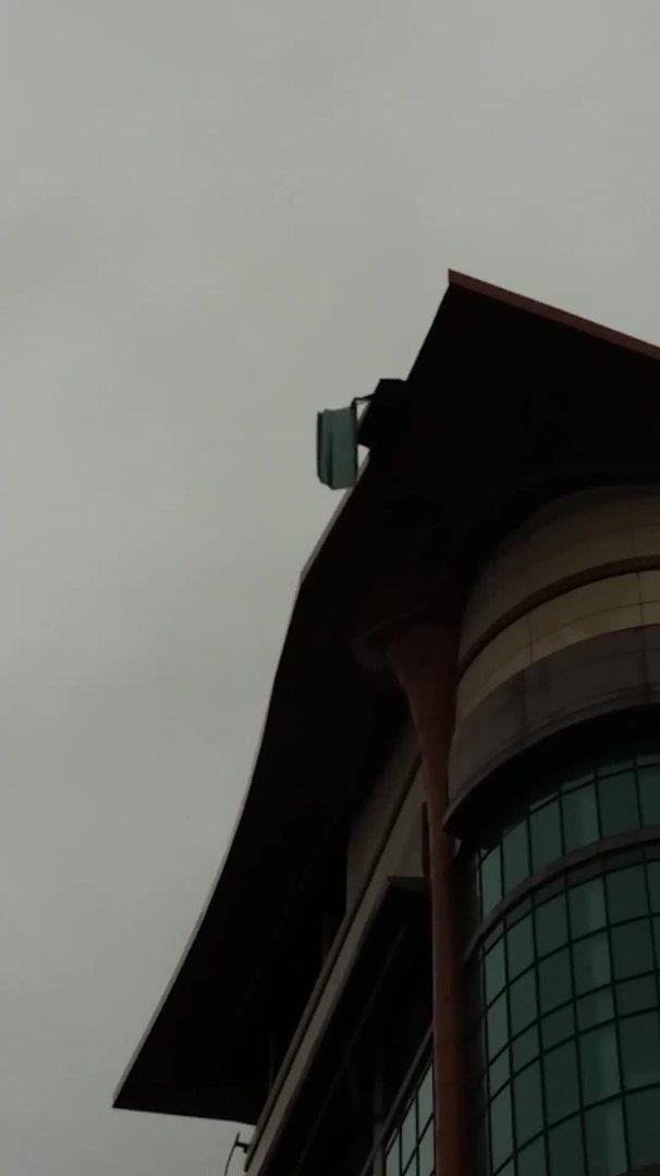 Wind Blows Roof off Building | Jukin Media Inc