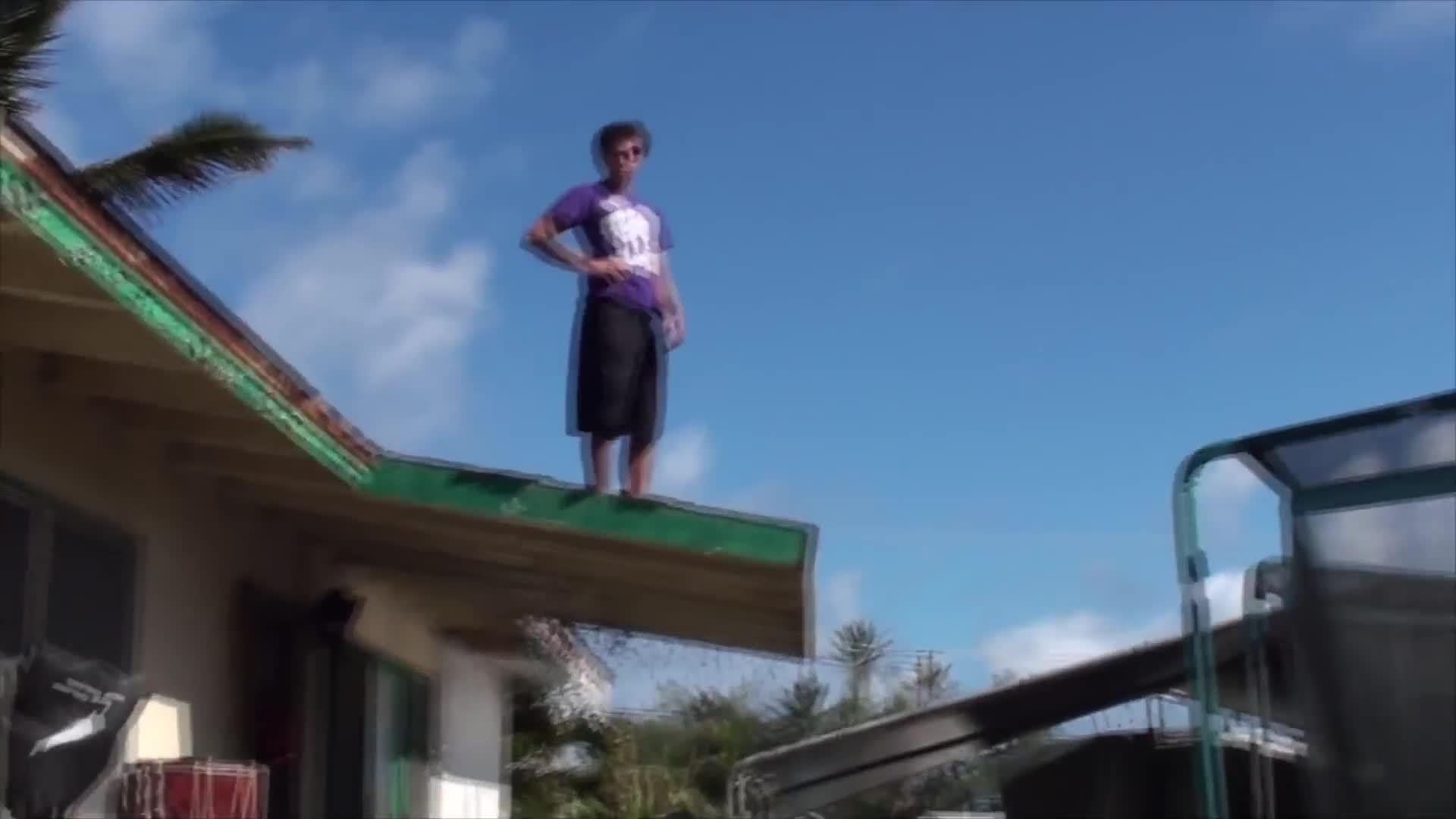 Trampoline Roof Jump | Jukin Media Inc