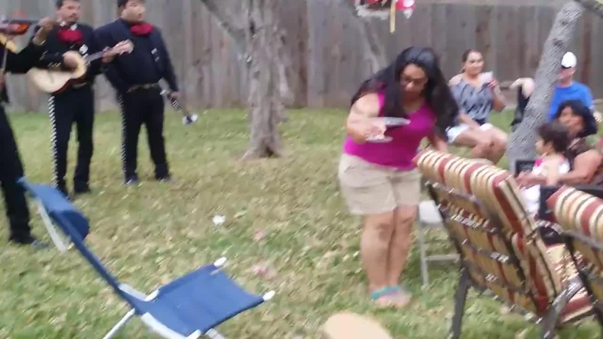 Girl Shielding Face From Getting Cake Smashed Using Paper Plate Ends Up ...