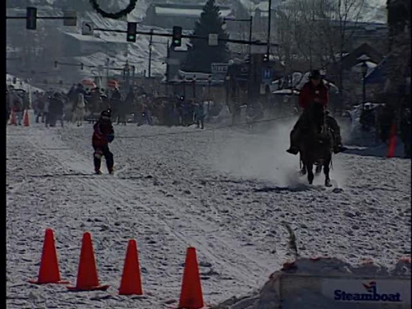 Skier Pulled By Horse Faceplant into Snow | Jukin Licensing