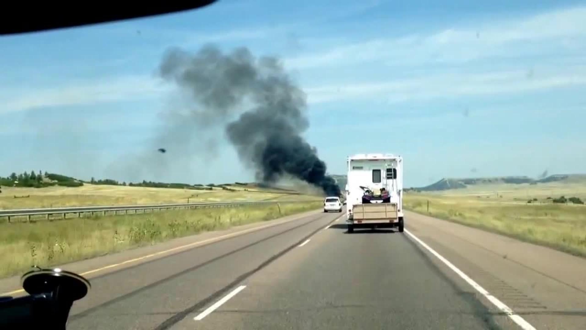 Oil Tanker Fire on Side of Highway | Jukin Licensing