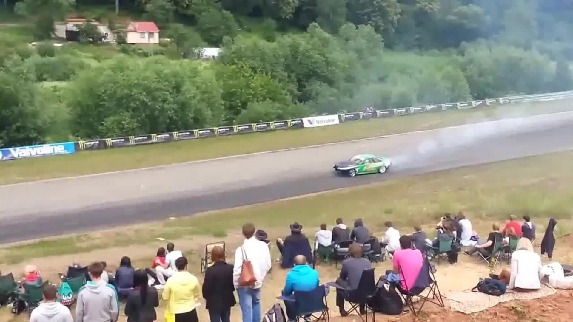 Car Crashes into Woods during Drift Race | Jukin Licensing