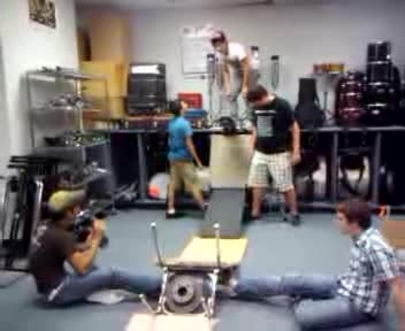 Skateboard Ramp Made of School Desks Fail | Jukin Licensing