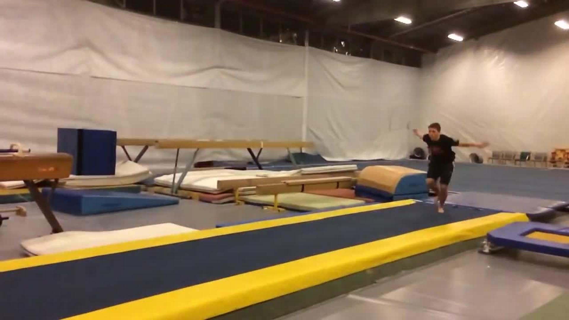 Shirtless Gymnast Triple Backflip Fail | Jukin Media Inc