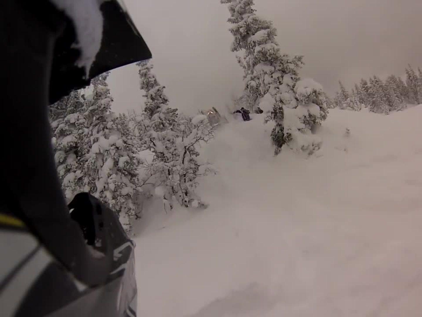 Snowmobile Gets Stuck Upright in Snow | Jukin Licensing