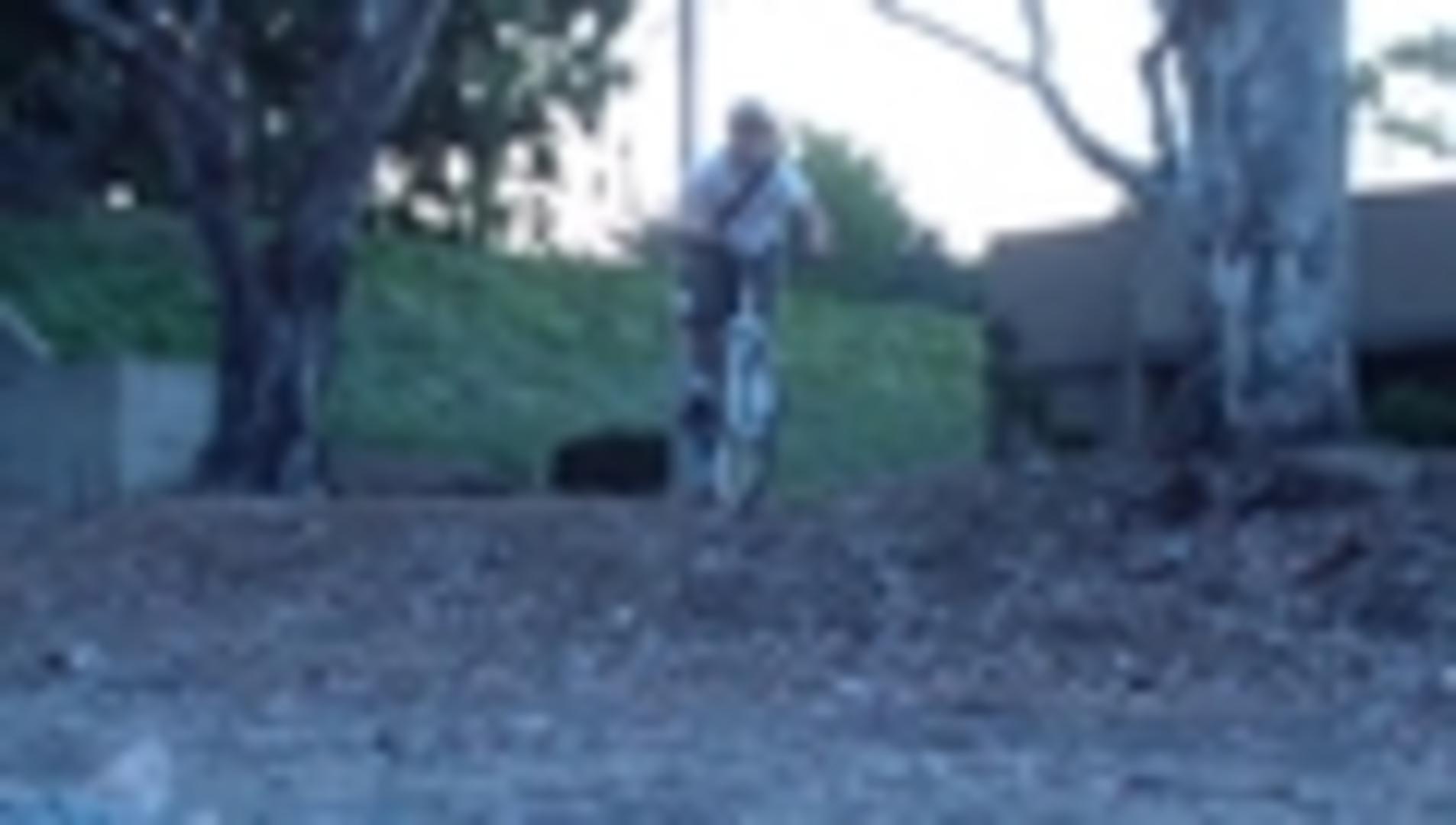 Cyclist Crash over Handlebars into Wood Chips | Jukin Licensing