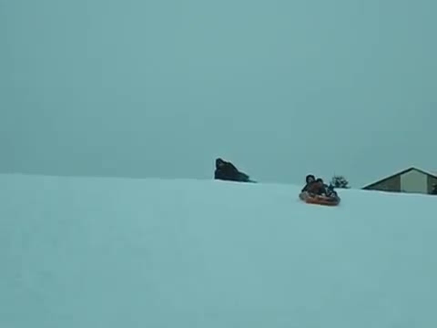 Sledding Accident Crashes into Pole | Jukin Licensing