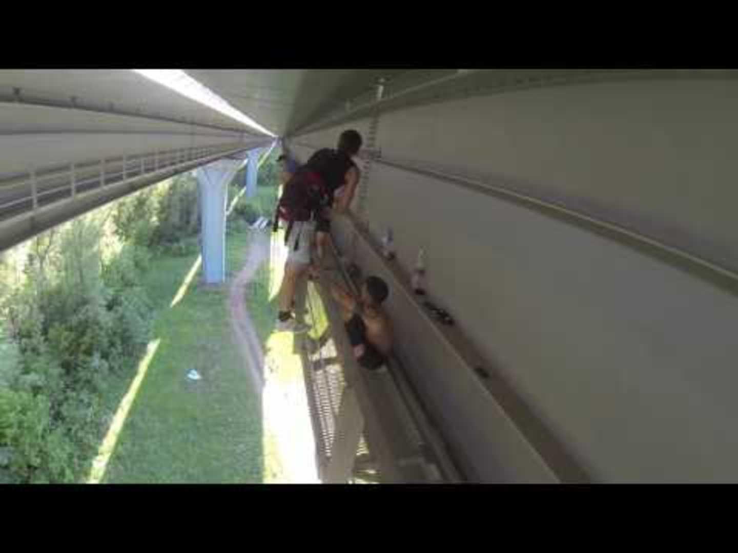 Man Swings Like Pendulum under Bridge | Jukin Licensing