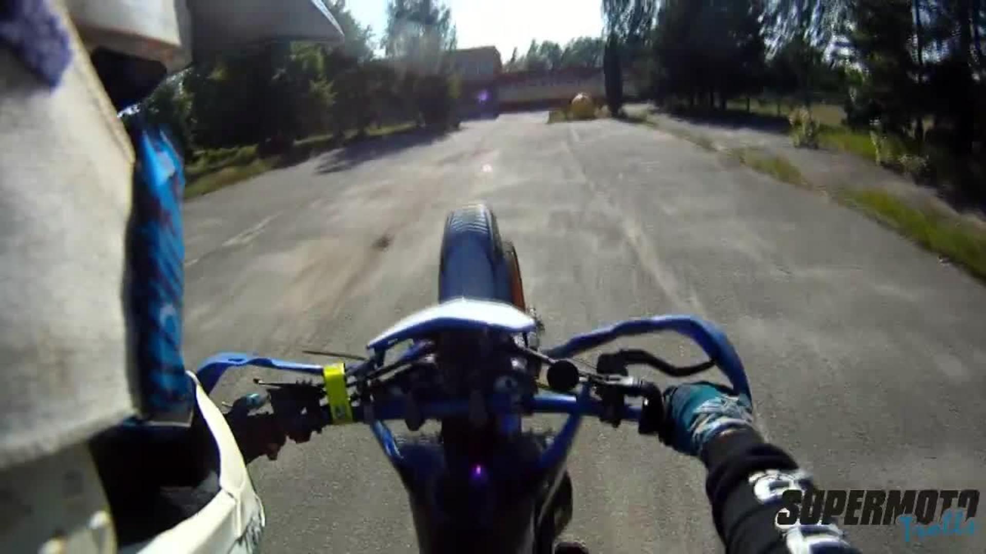 Motorcycle Stuck in Snow Front Flip | Jukin Media Inc