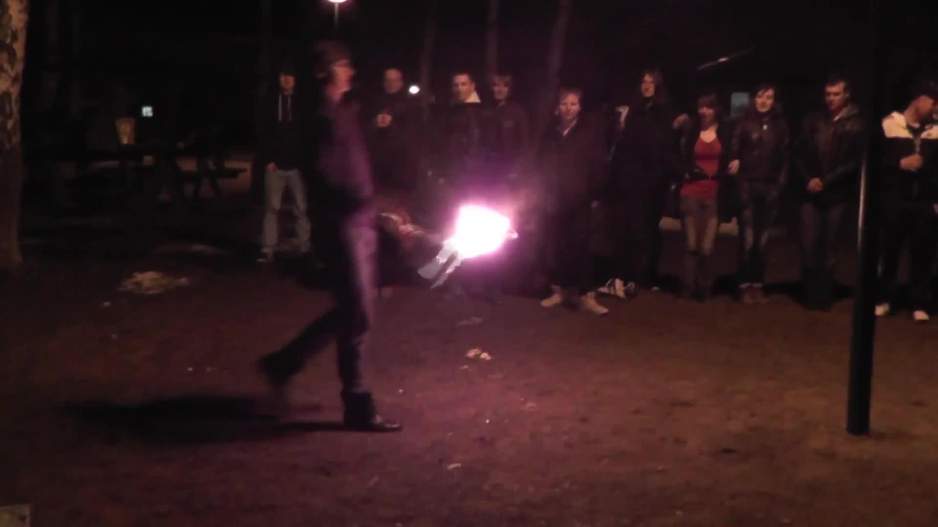 Fire Breathing Clown Lights Herself on Fire | Jukin Media Inc