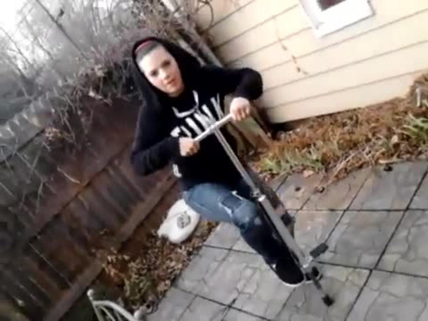 Girl Falls off Pogo Stick onto Chair | Jukin Licensing