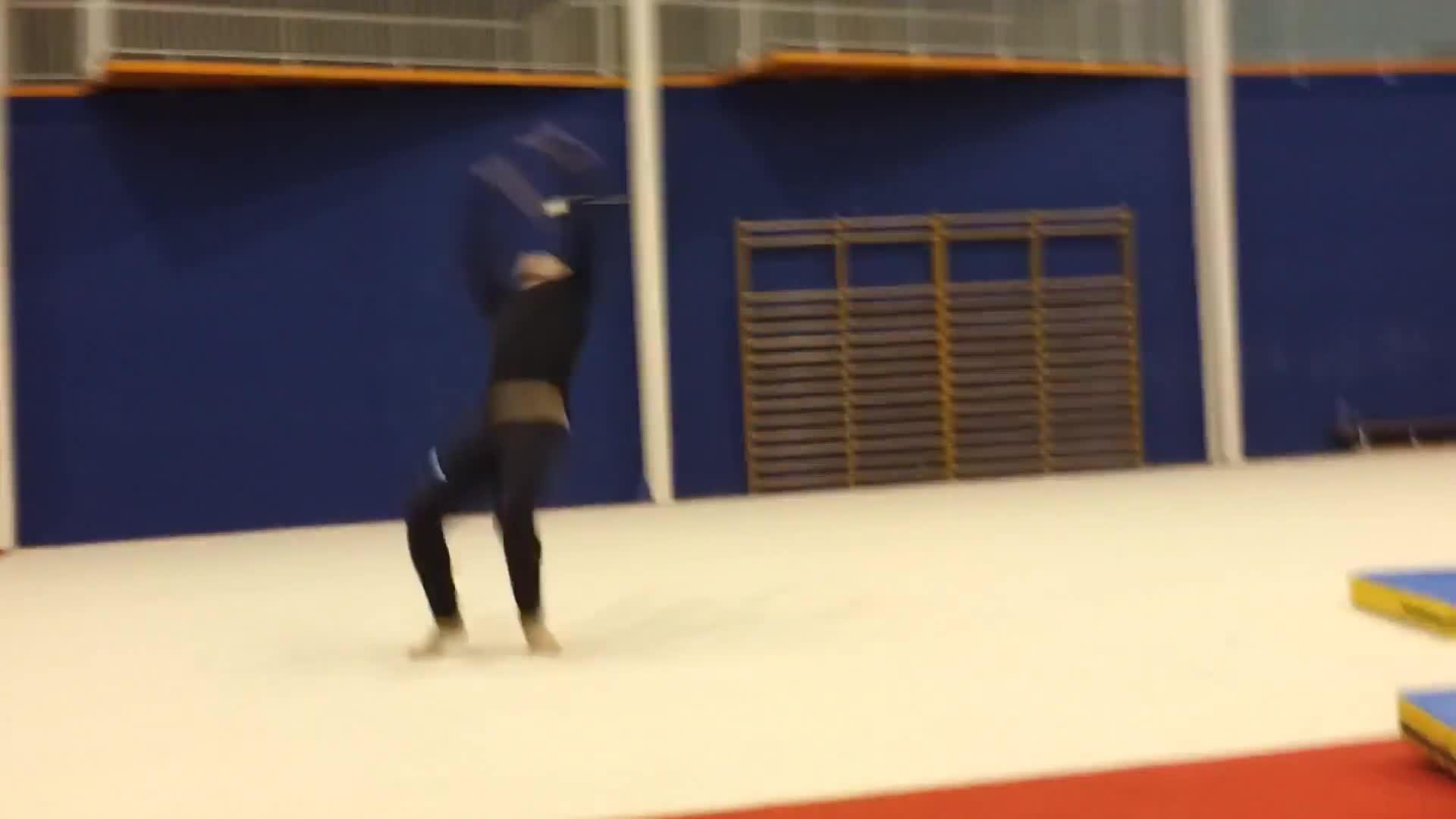 Guy Practicing Gymnastics Falls Hard on Mat | Jukin Licensing