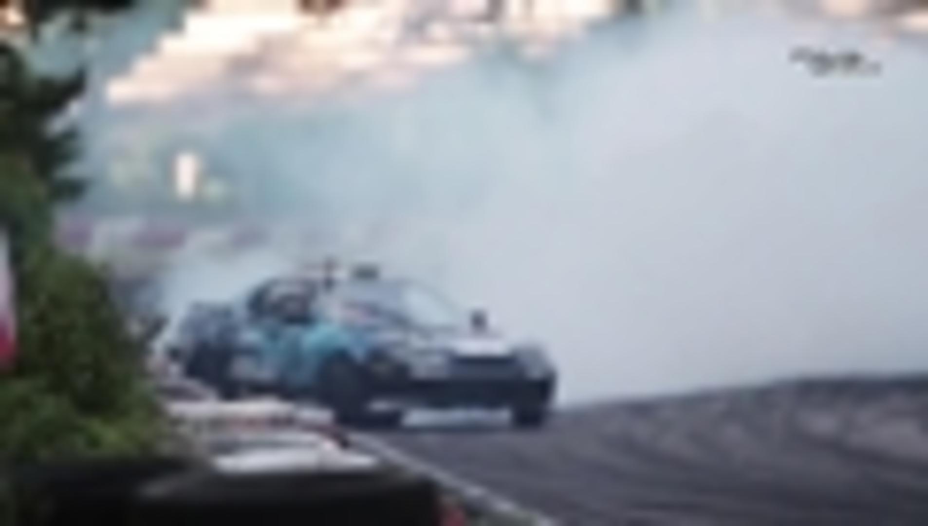 European Drift Race Crash into Barrier | Jukin Licensing