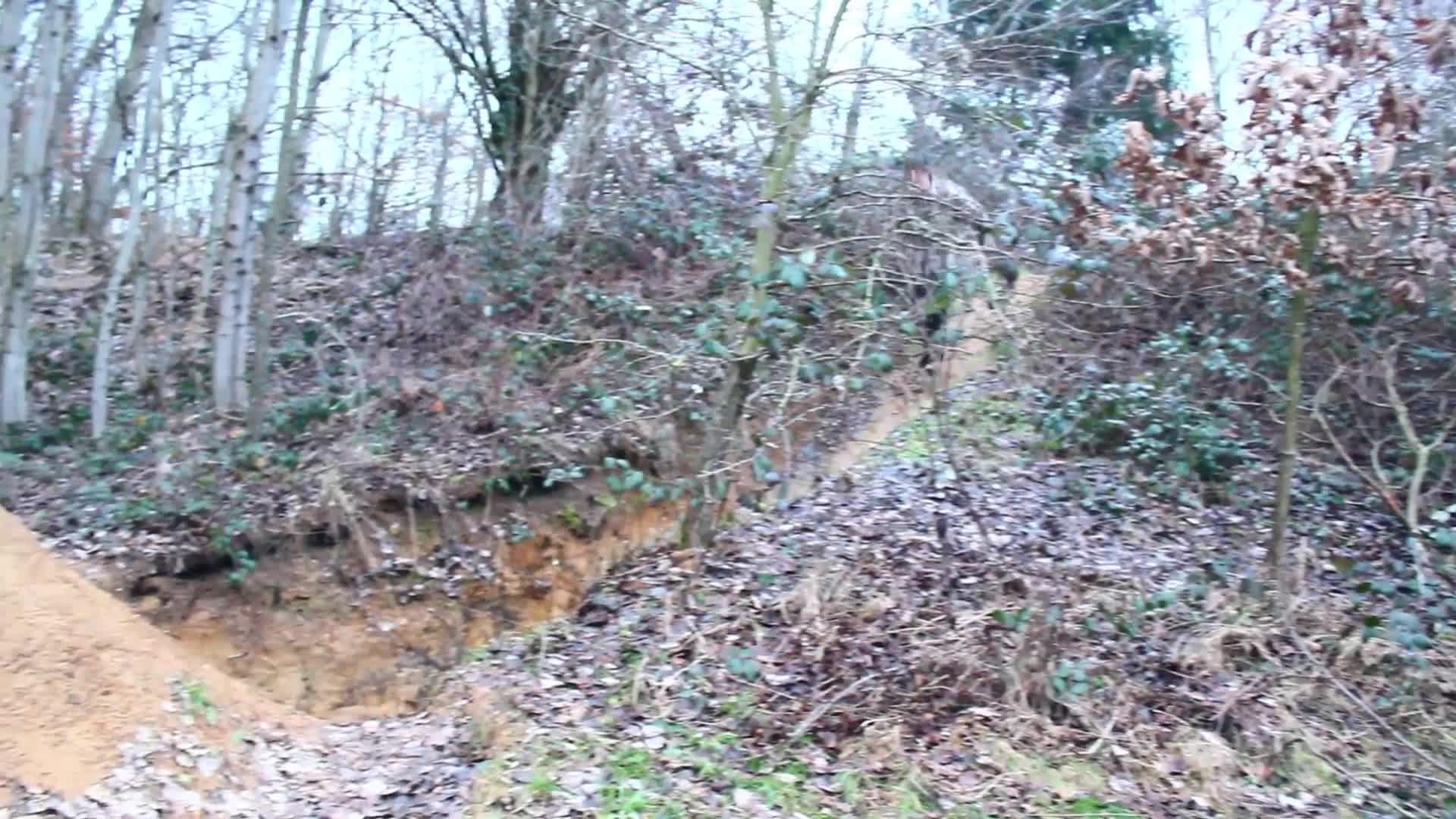 Parkour Free Runner in Forest Faceplants into Dirt Hill | Jukin Licensing