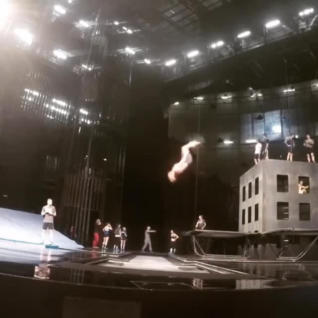 Acrobat Bounces Across Stage | Jukin Licensing