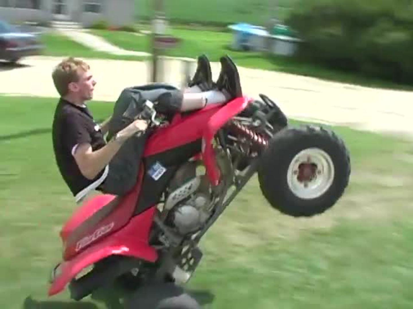 ATV Technical Wheelie Fail | Jukin Media Inc