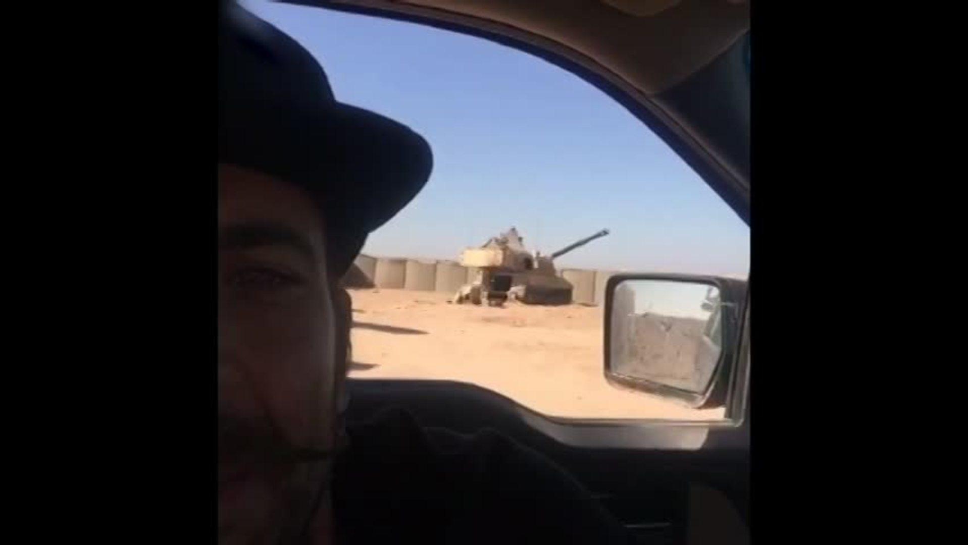 Tank Explodes Behind Guy | Jukin Media Inc