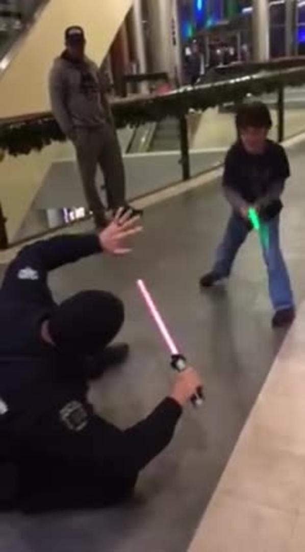 Dramatic Toddler Pretends to Fall During Sword Fight With Dad | Jukin ...