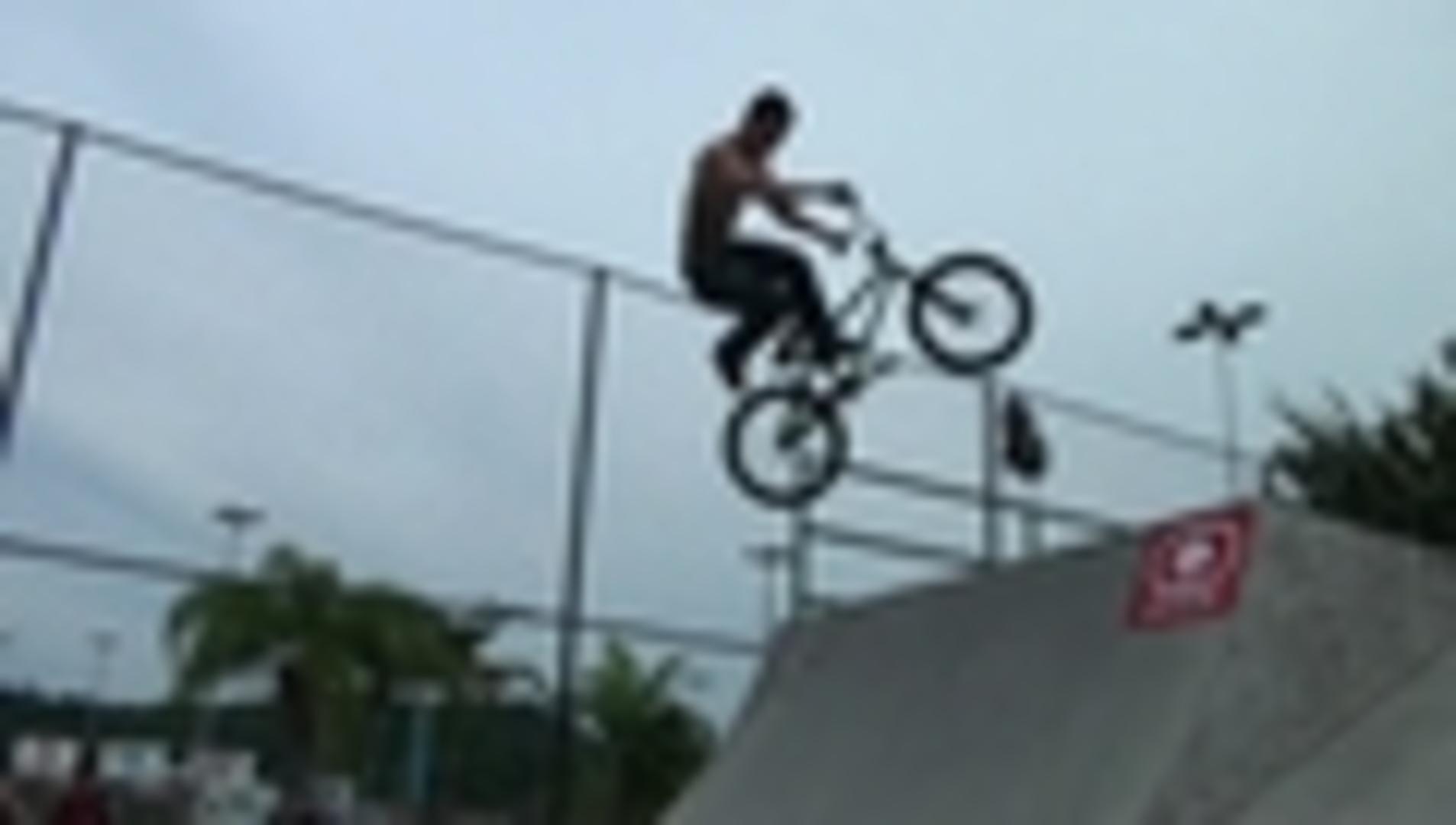 BMX Rider Crashes down from Tailwhip Stunt | Jukin Licensing