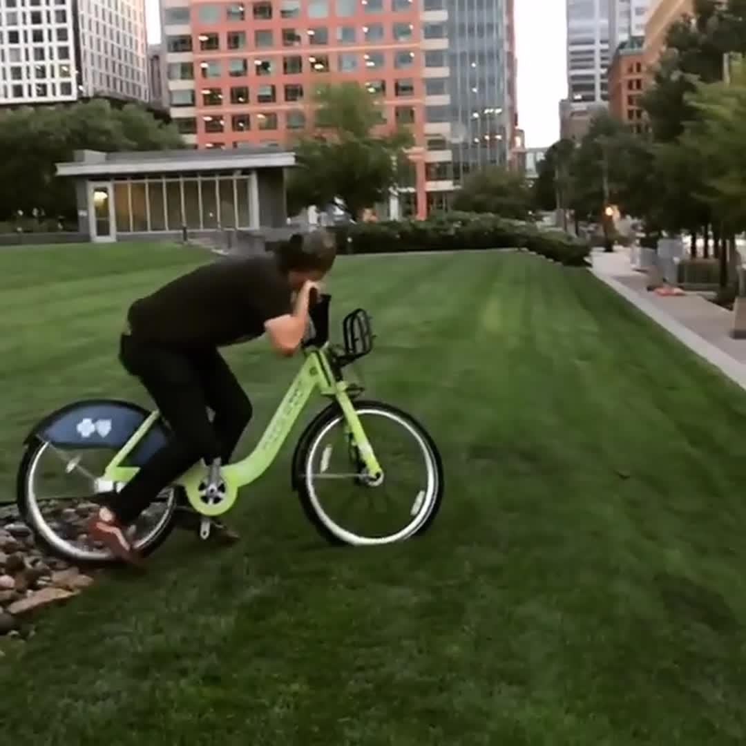 Guy Lands Bike Jump but Falls Off Of Curb | Jukin Licensing