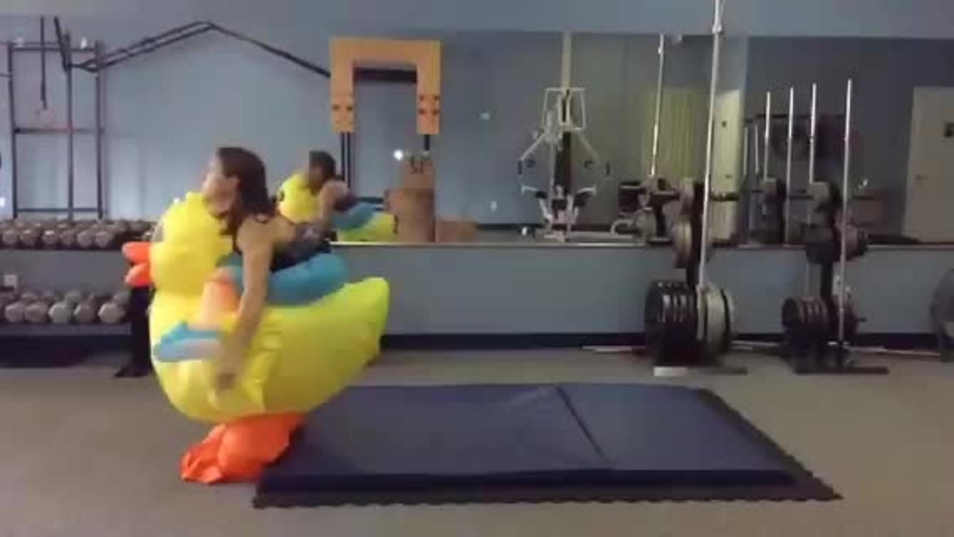 Backflip in Duck Riding Costume | Jukin Licensing