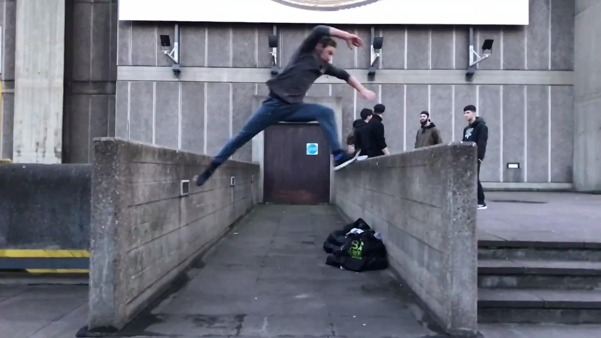 Woman Does Parkour Stunts All Over the City | Jukin Media Inc